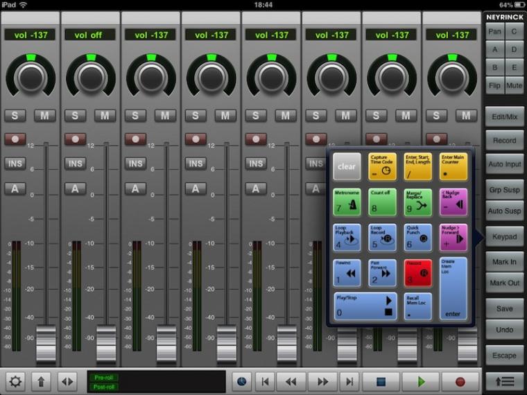 V-Control Pro iPad App to control Pro Tools - Recording Direct to ...