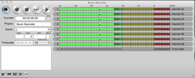 Boom Recorder Time Code - Recording Direct to Computer - JWSOUNDGROUP