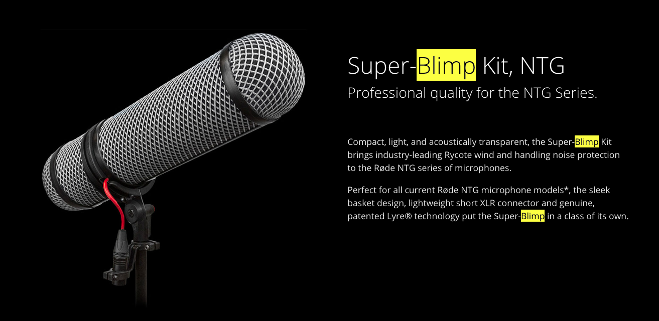Blimp for every mic? - Equipment - JWSOUNDGROUP